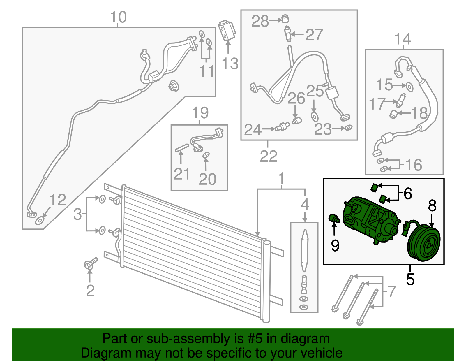 Original 2020-2025 Ford A/C Compressor LC3Z-19703-G | Levittown Ford Parts