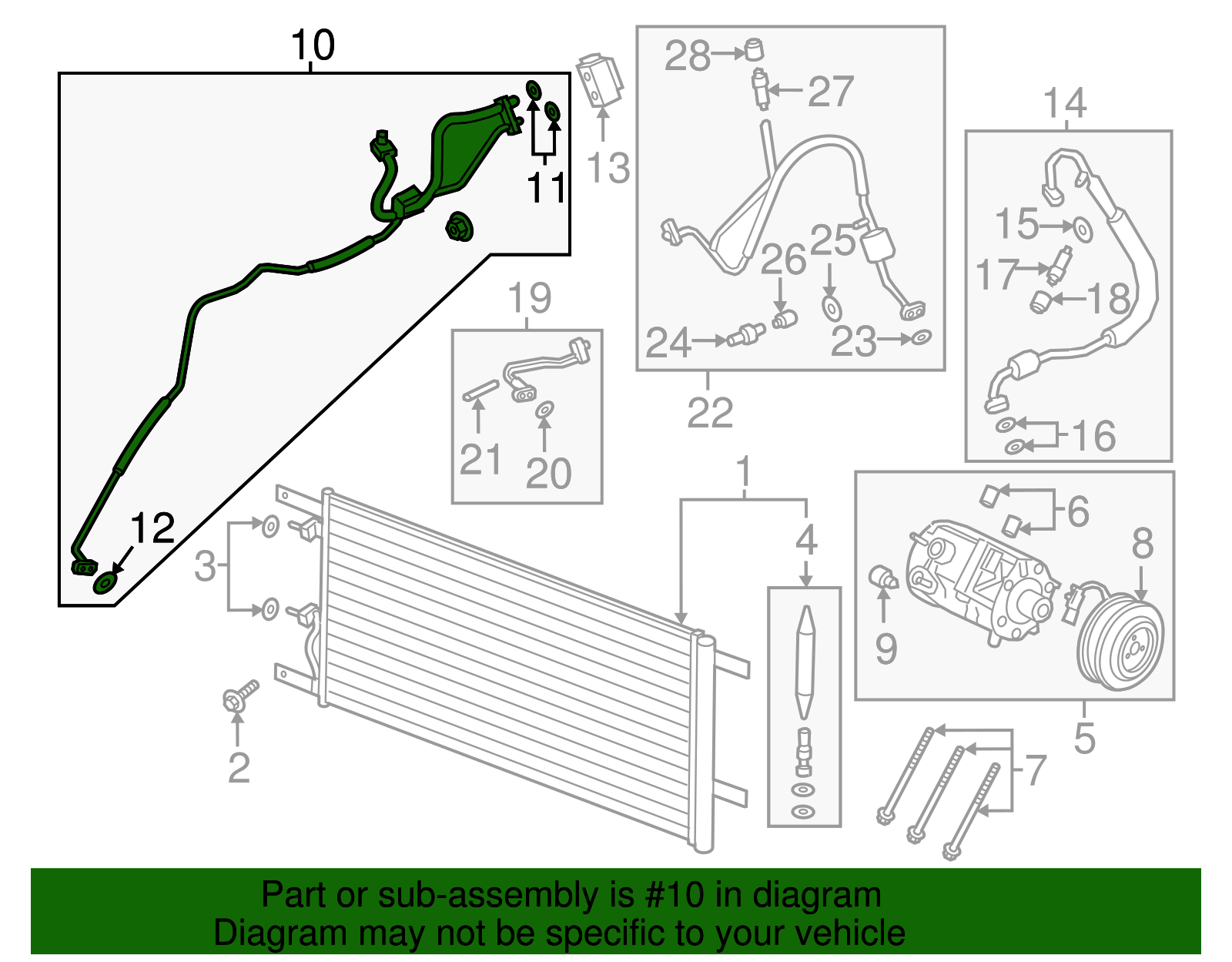2017-2020 Ford | Liquid Line | HC3Z-19A834-A | Walls' Ford Parts