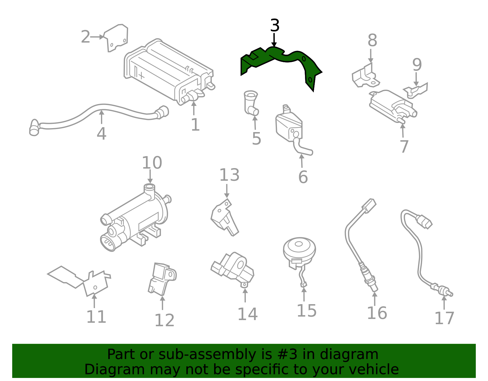 2013-2014 Hyundai Elantra Coupe Vapor Canister Bracket 31425-3X400 ...