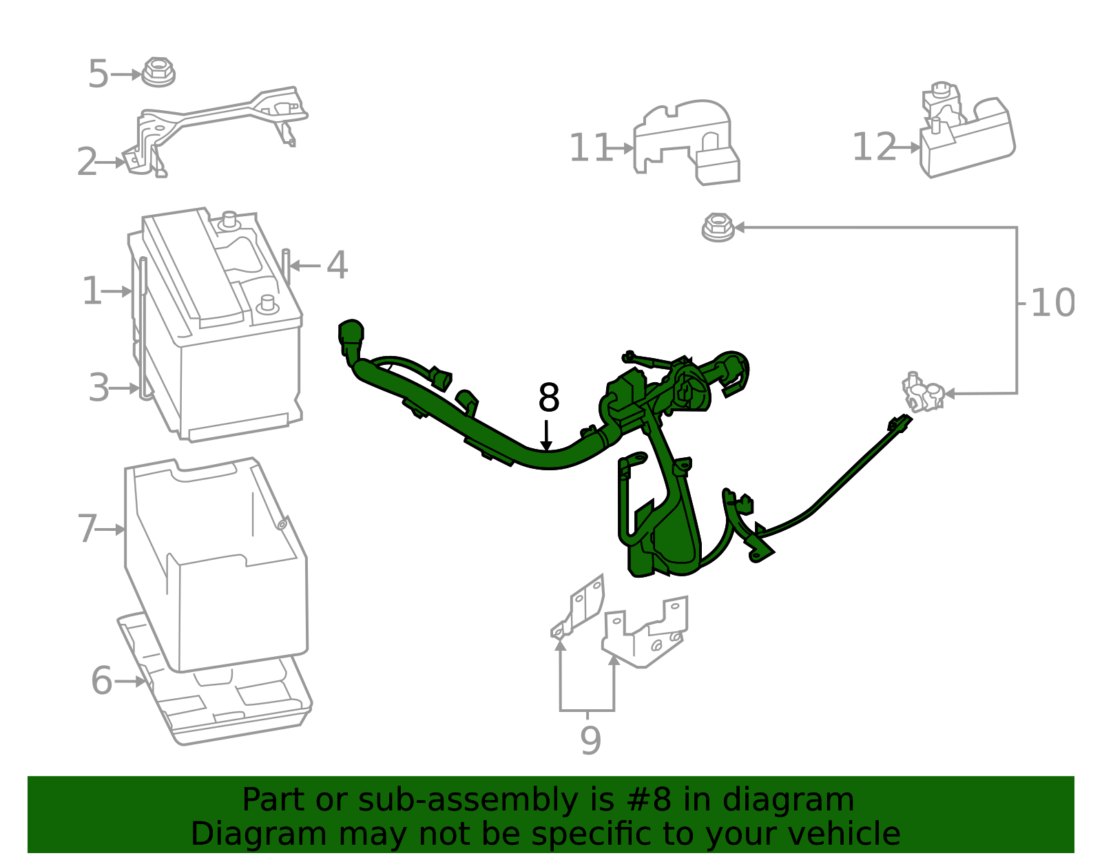 2015-2025 Subaru Outback Positive Cable 81601AN01B | Subaru Parts Store