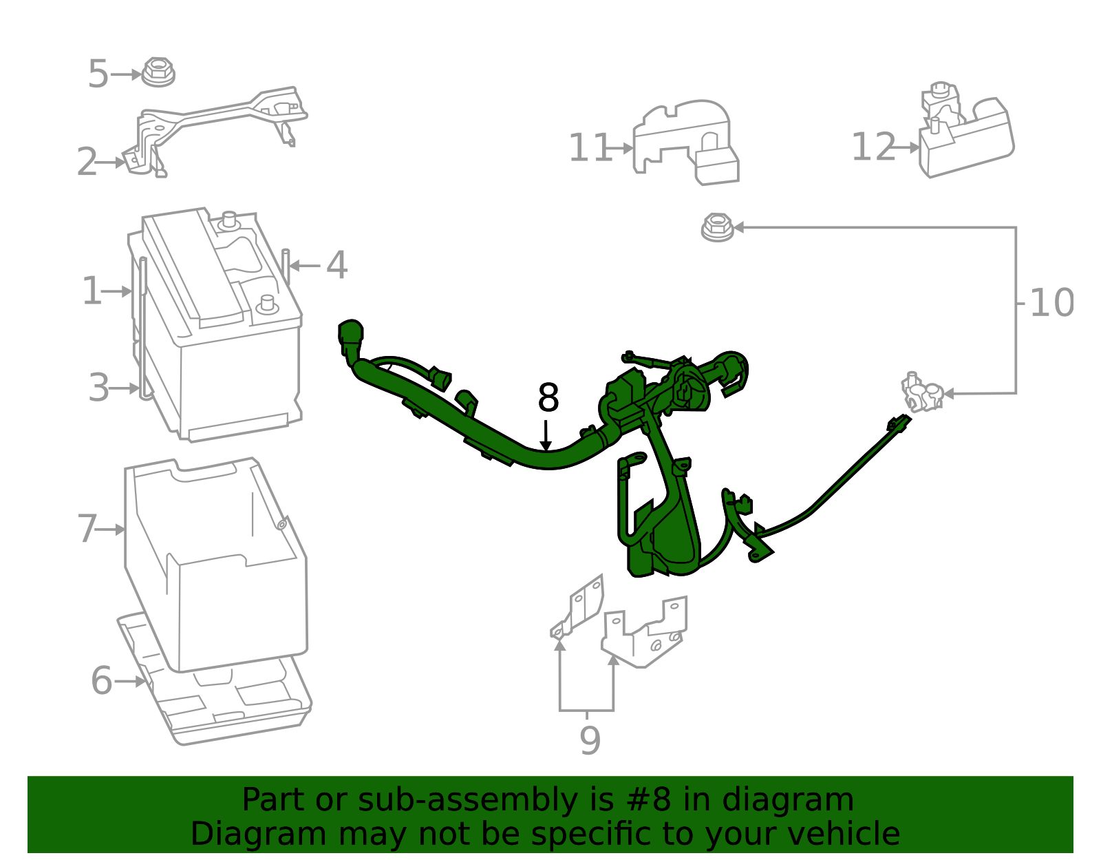 2020-2025 Subaru Outback Cable Assembly 81601AN01B | Subaru Parts Guys
