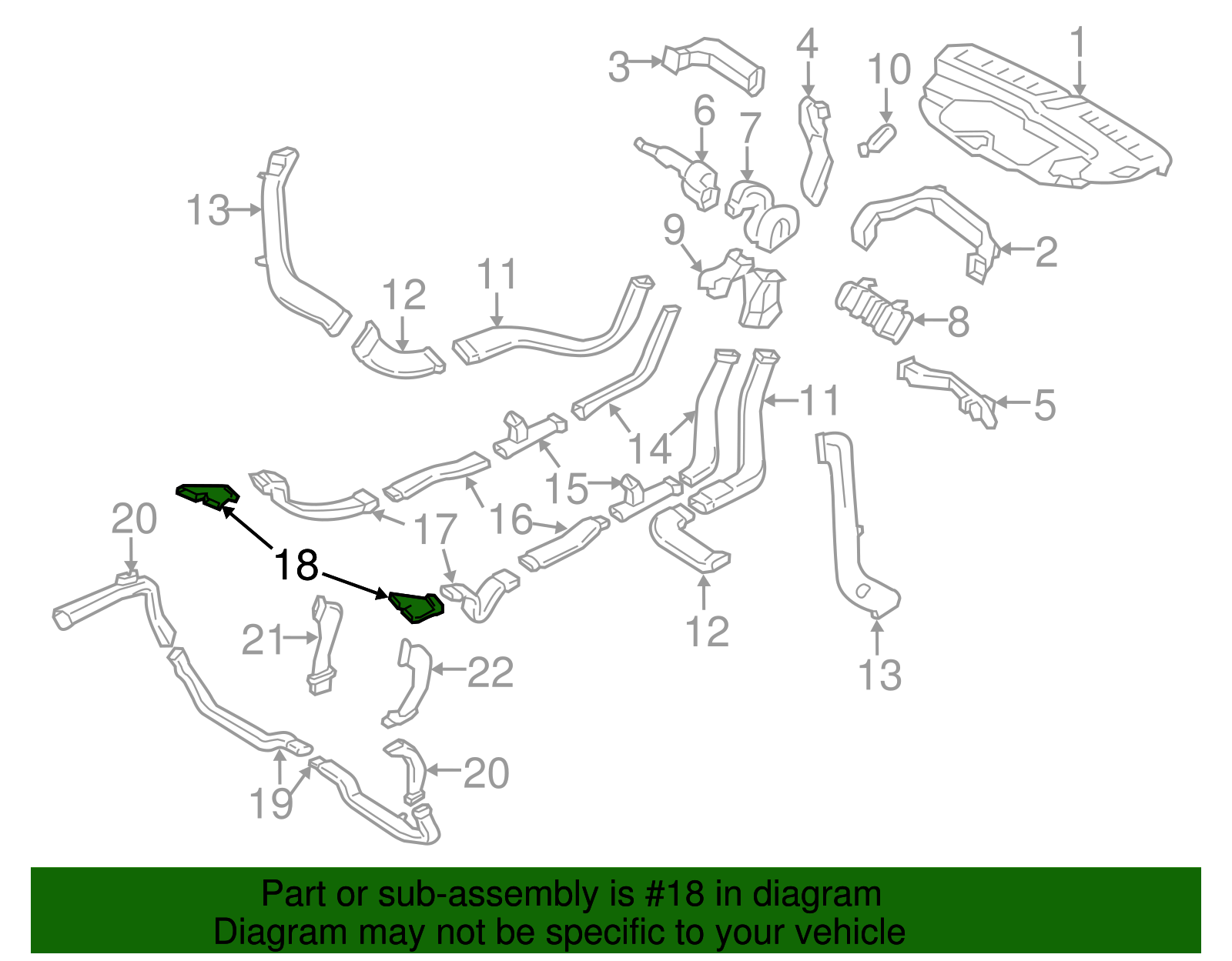 2016-2025 Volvo XC90 Rear Duct 31369378 | TascaParts.com