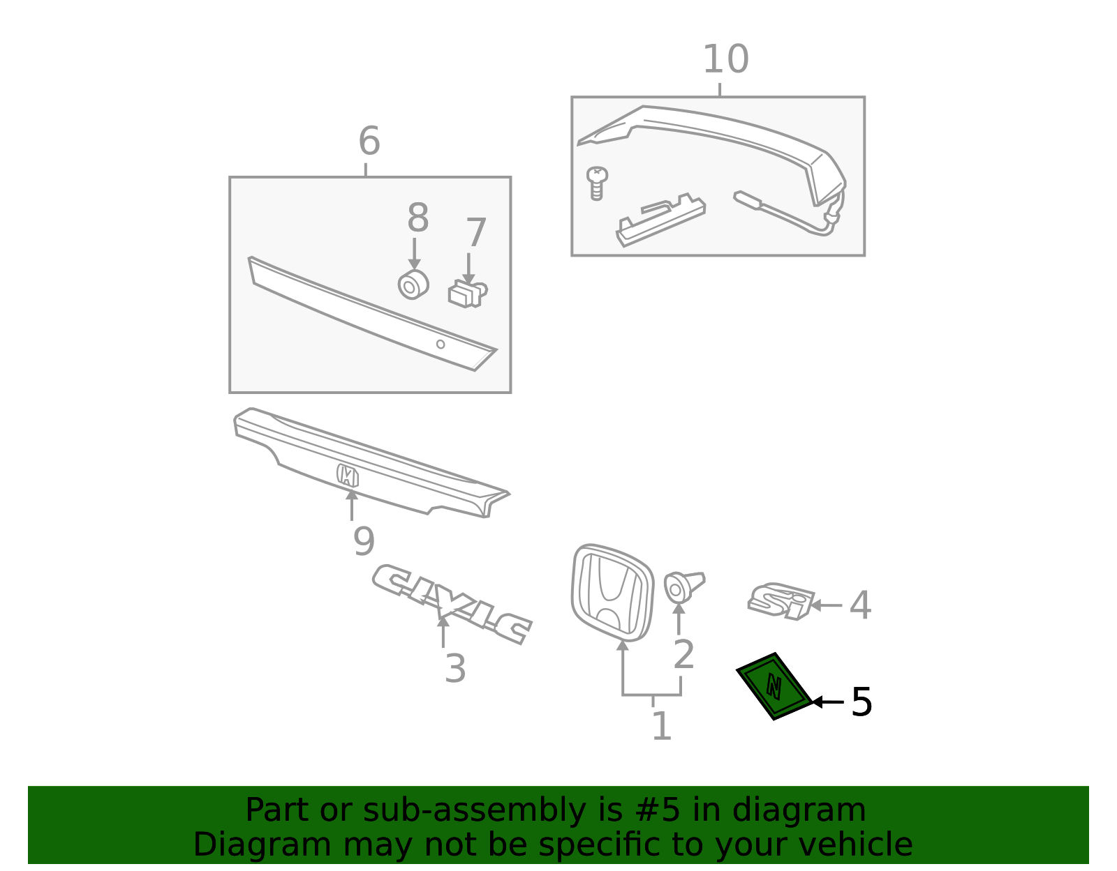 Engine Bay Decal 75733-SNF-A00 - Factory Original Look | AutoNation Parts