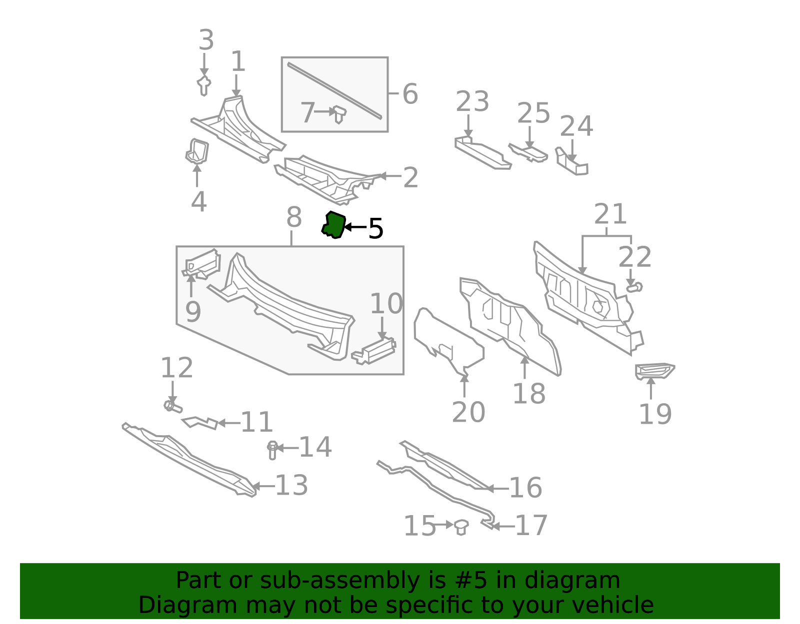55737-12120 - High-Quality Cowl Seal for 2008-2015 Scion xB ...
