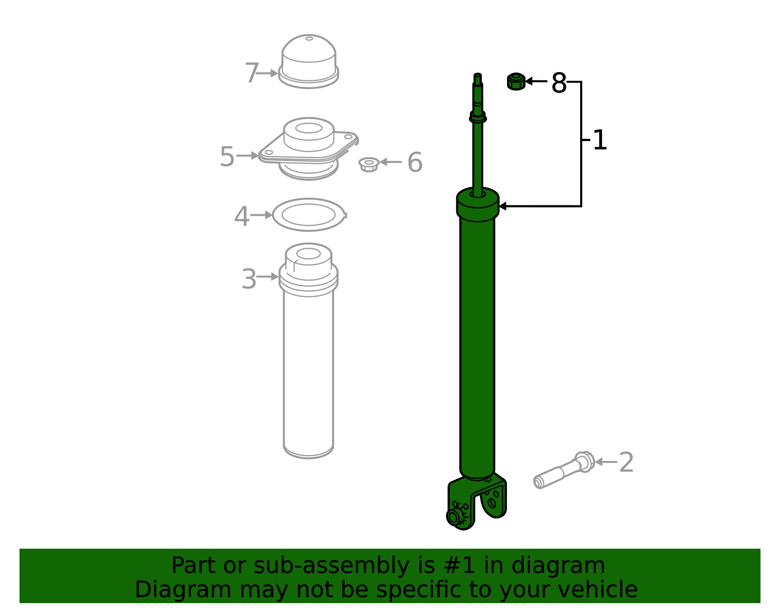 E6210-6CA0C - Shock Absorber 2019-2025 Nissan Altima | Nissan Parts ...