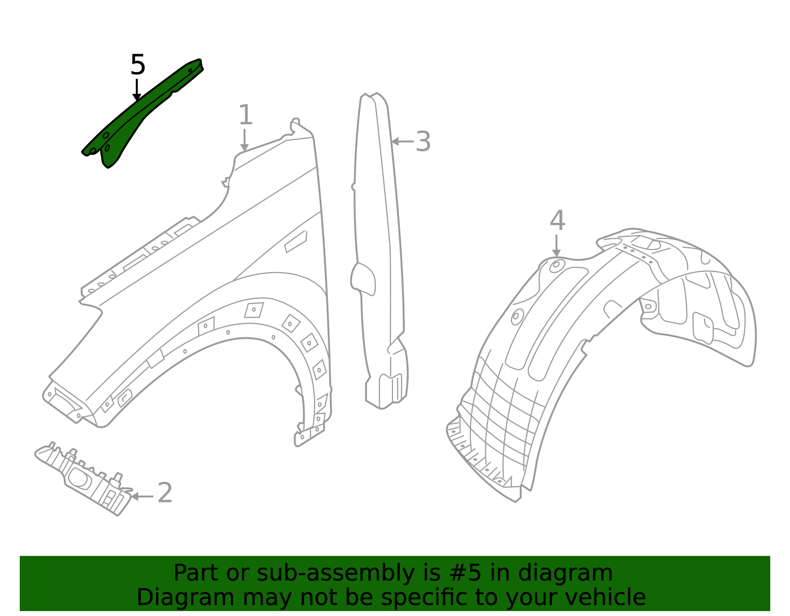 Genuine Fender Ledge Cover for 2022-2025 Hyundai Tucson | Part# 84159 ...