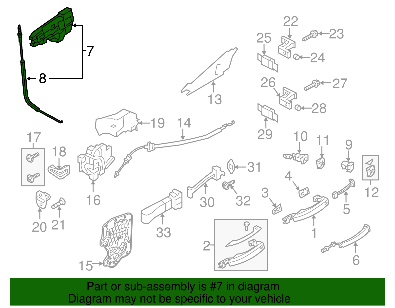 2011-2018 Audi Handle Base 4H0-837-886 | Audi USA Parts