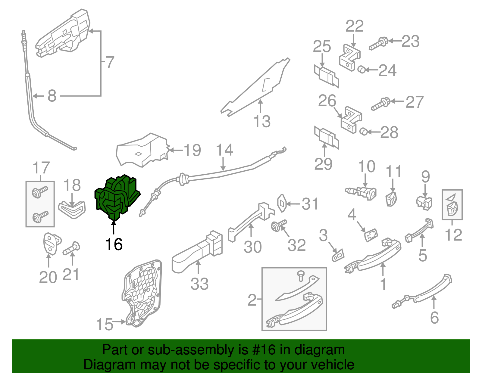 2010-2021 Audi Door Lock Actuator Motor 8J1-837-016-F | OEM Parts Online
