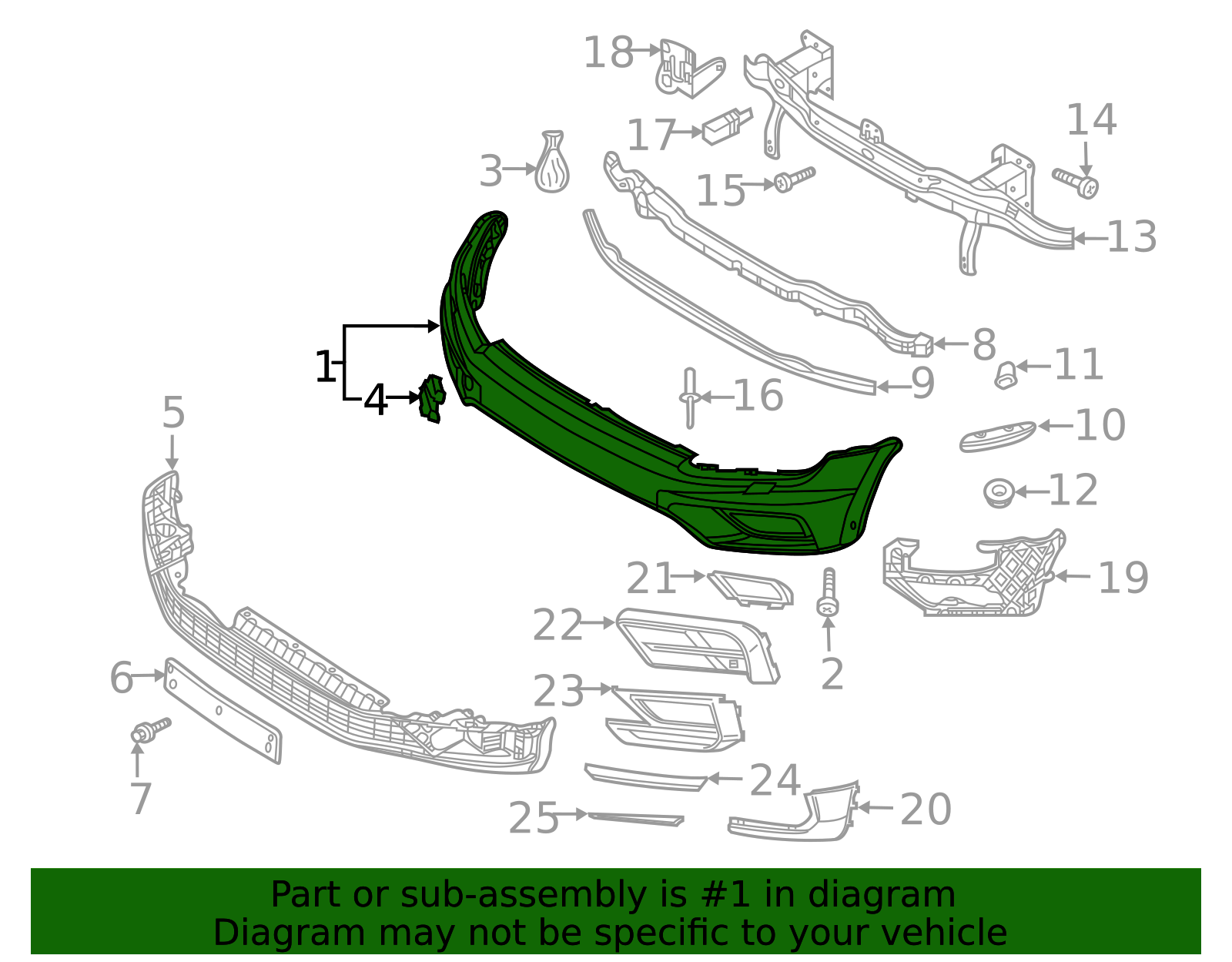 2018-2021 Volkswagen Tiguan Bumper Cover 5NN-807-217-P-GRU | VW Direct ...