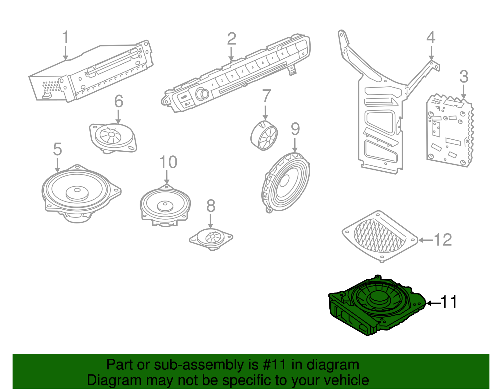 Genuine BMW 65-13-9-232-125 | Speaker | FREE Shipping on Most Orders ...