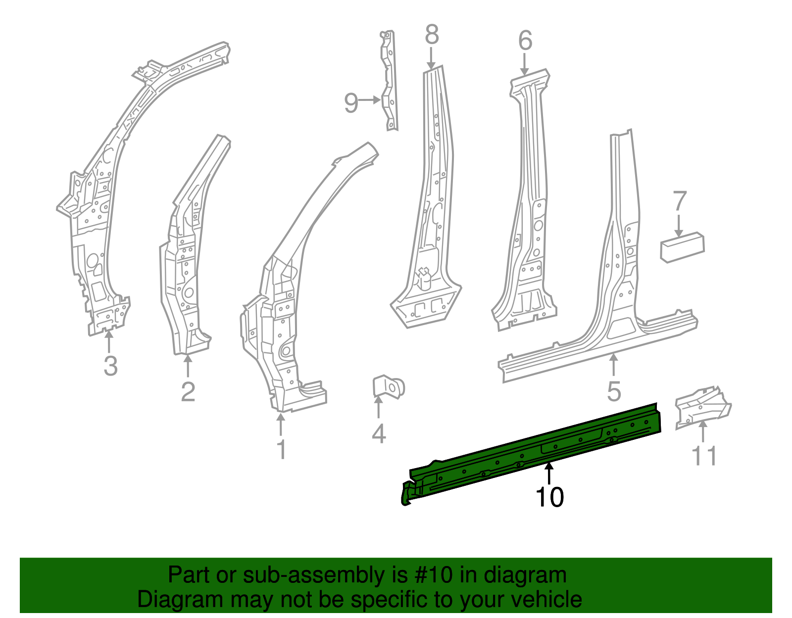 2008-2021 Toyota Land Cruiser Rocker Reinforced 61401-60060 | Toyota ...