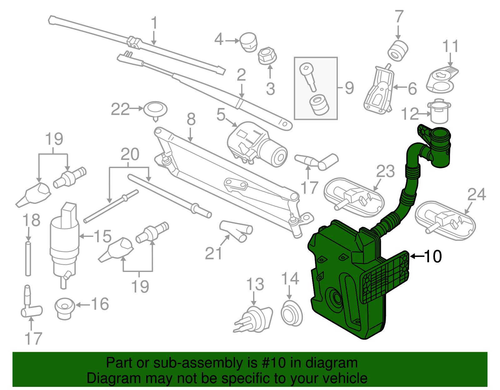 2011-2019 Volkswagen Washer Reservoir 5C6-955-453-Q | OEM Parts Online