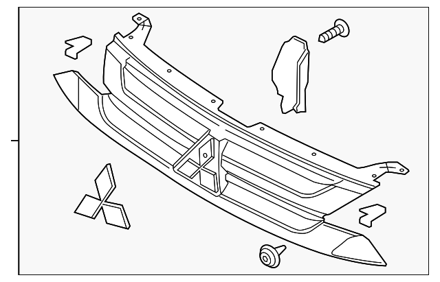 7450A638 - Grille Assembly 2018 Mitsubishi Outlander PHEV | Mitsubishi ...