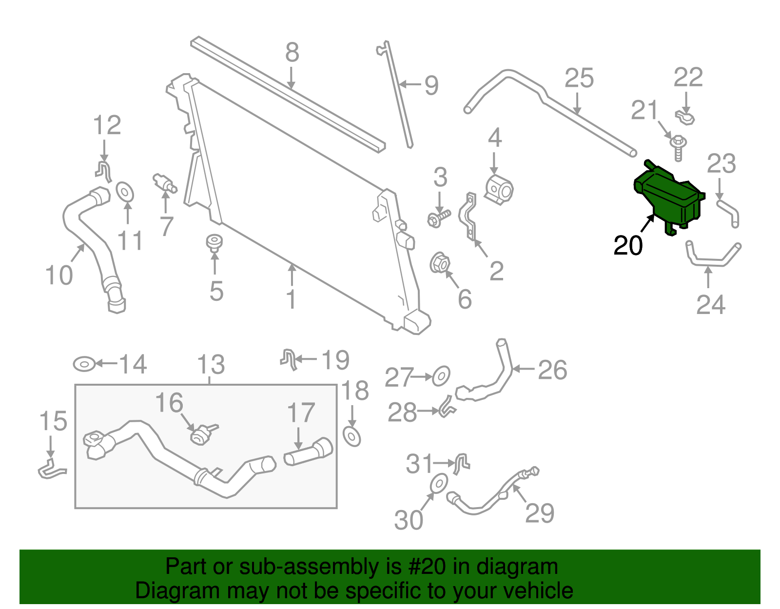 2017-2019 Ford Reservoir Tank HC3Z-8A080-B | Varsity Ford