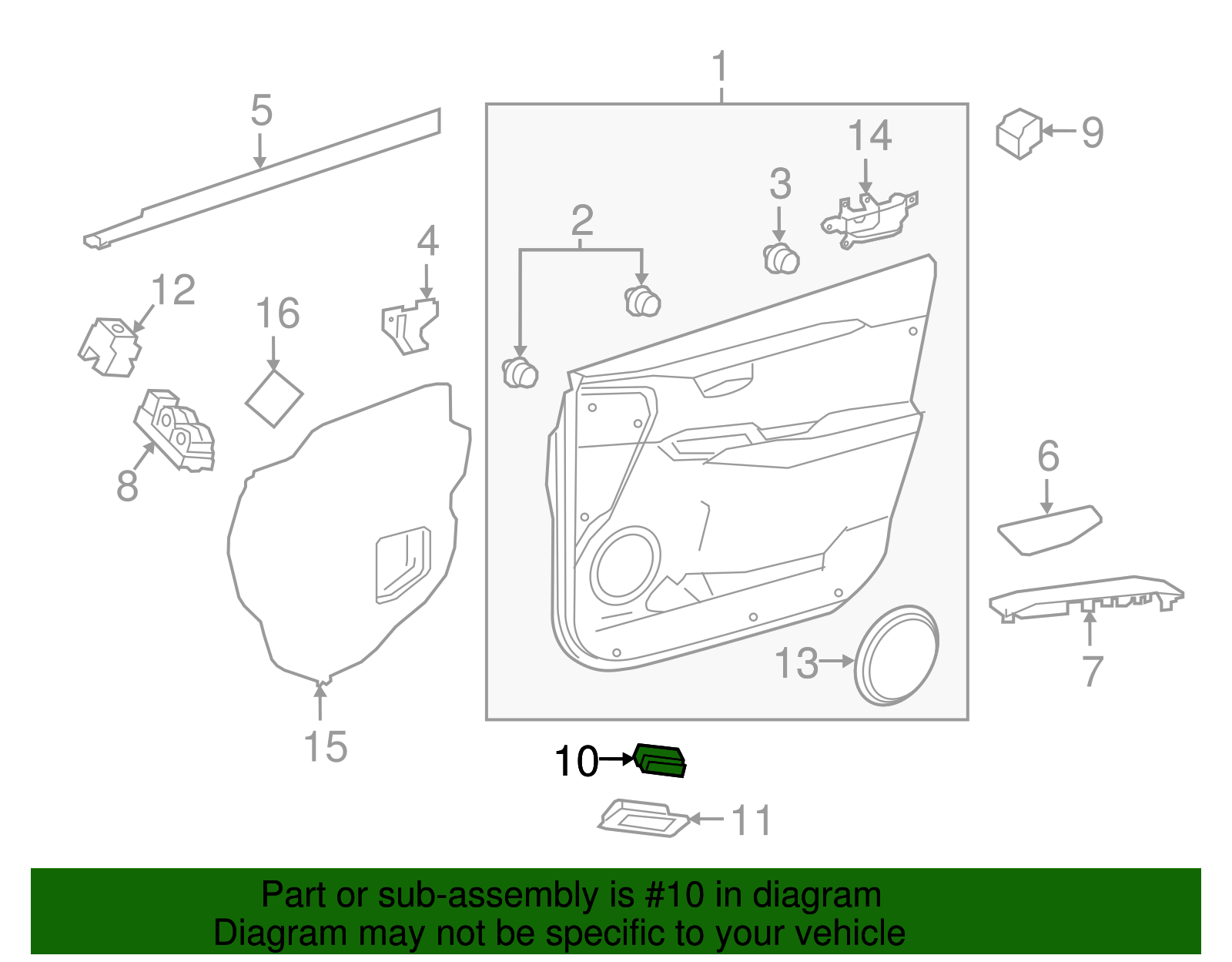 84927-78010-C0 - High-Quality Seat Memory Switch for 2015-2021 Lexus | AutoNation Parts