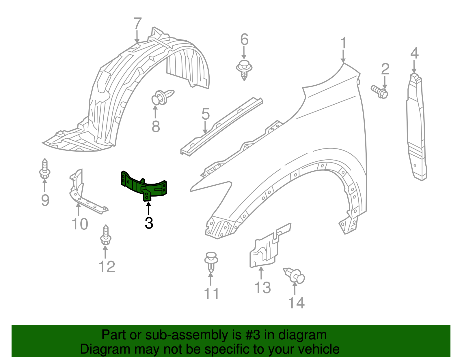 B45A-52-240 - Fender Mtg Bkt 2014-2018 Mazda 3 | Mazda-Parts