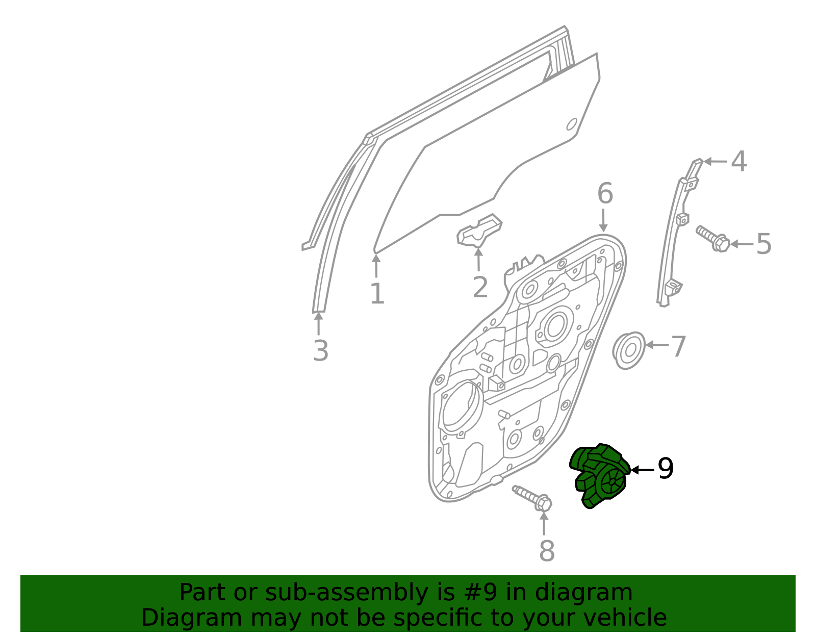 83460-S9510 - Window Motor 2023-2025 Kia Telluride | Kia.Parts Store