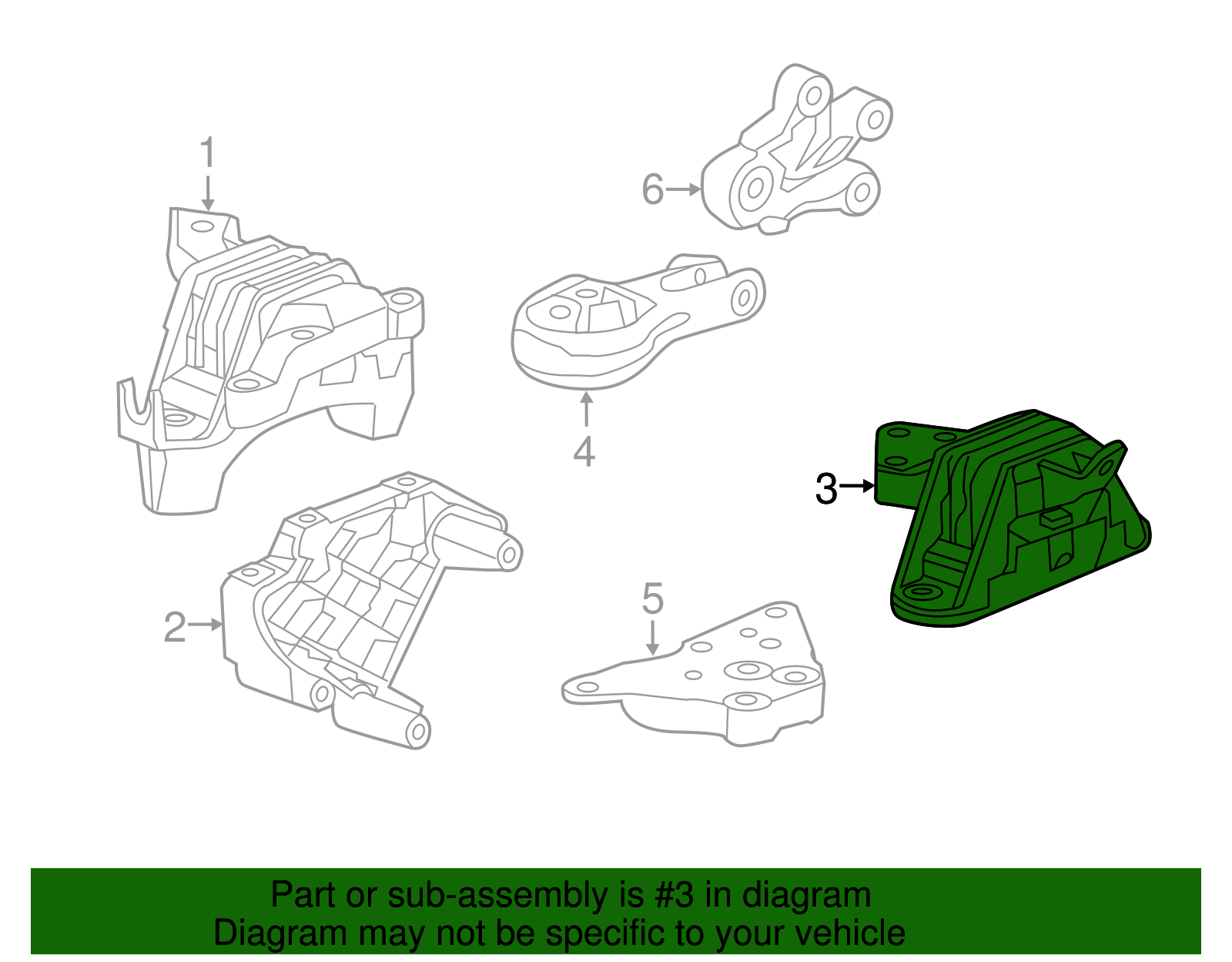 2011-2016 GM Transmission Mount 23291454 | OEM Parts Online