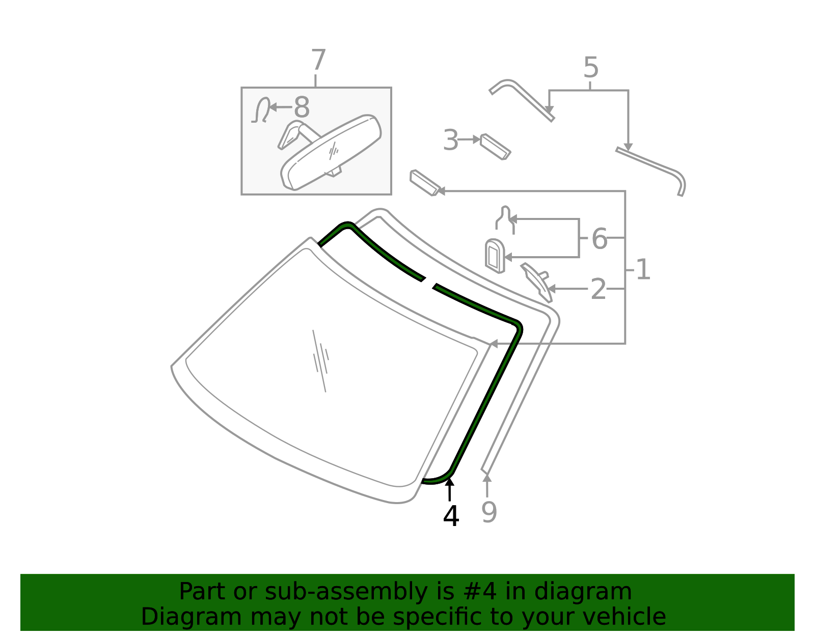 2003-2008 Subaru Forester Dam 65045SA000 | Subaru Parts Guys