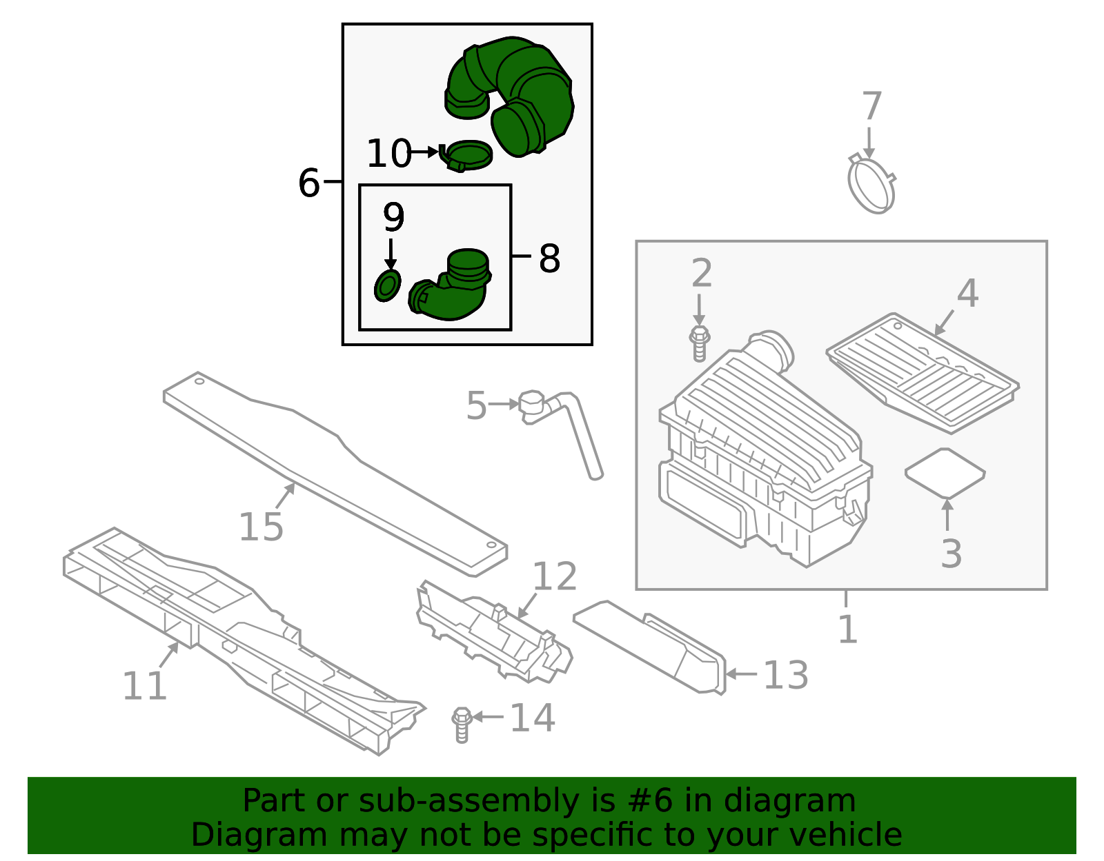 5Q0-129-254-H - Engine Air Intake Hose 2015-2021 Volkswagen | Wolfsburg Parts Direct