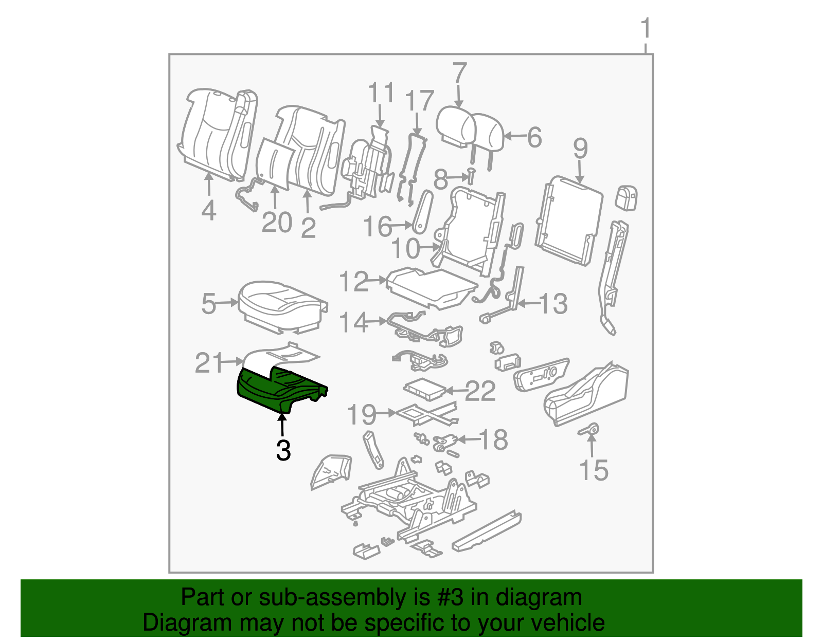 2003-2007 GM Driver Seat Cushion Pad 19330710 | Capital Chevy Parts