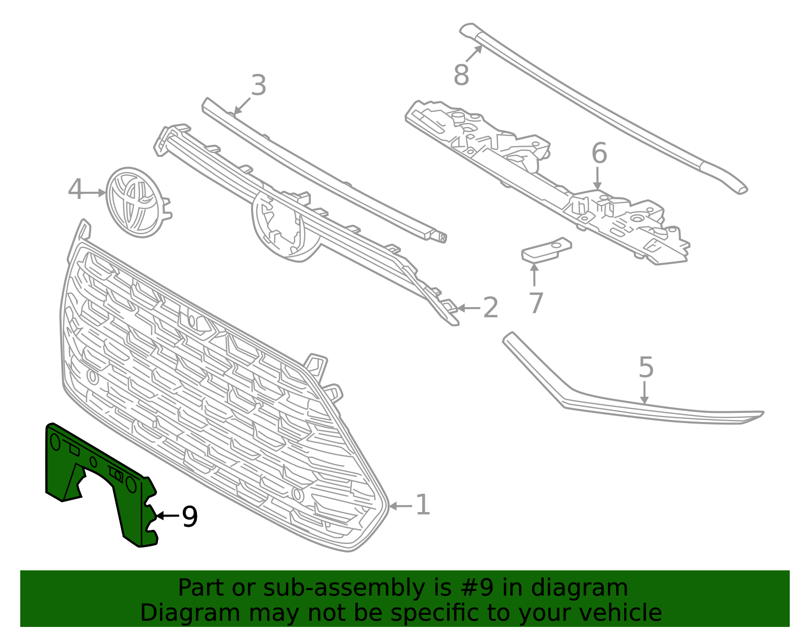 Toyota OEM License Bracket 52114-0E240 | Toyota OEM Parts Giant