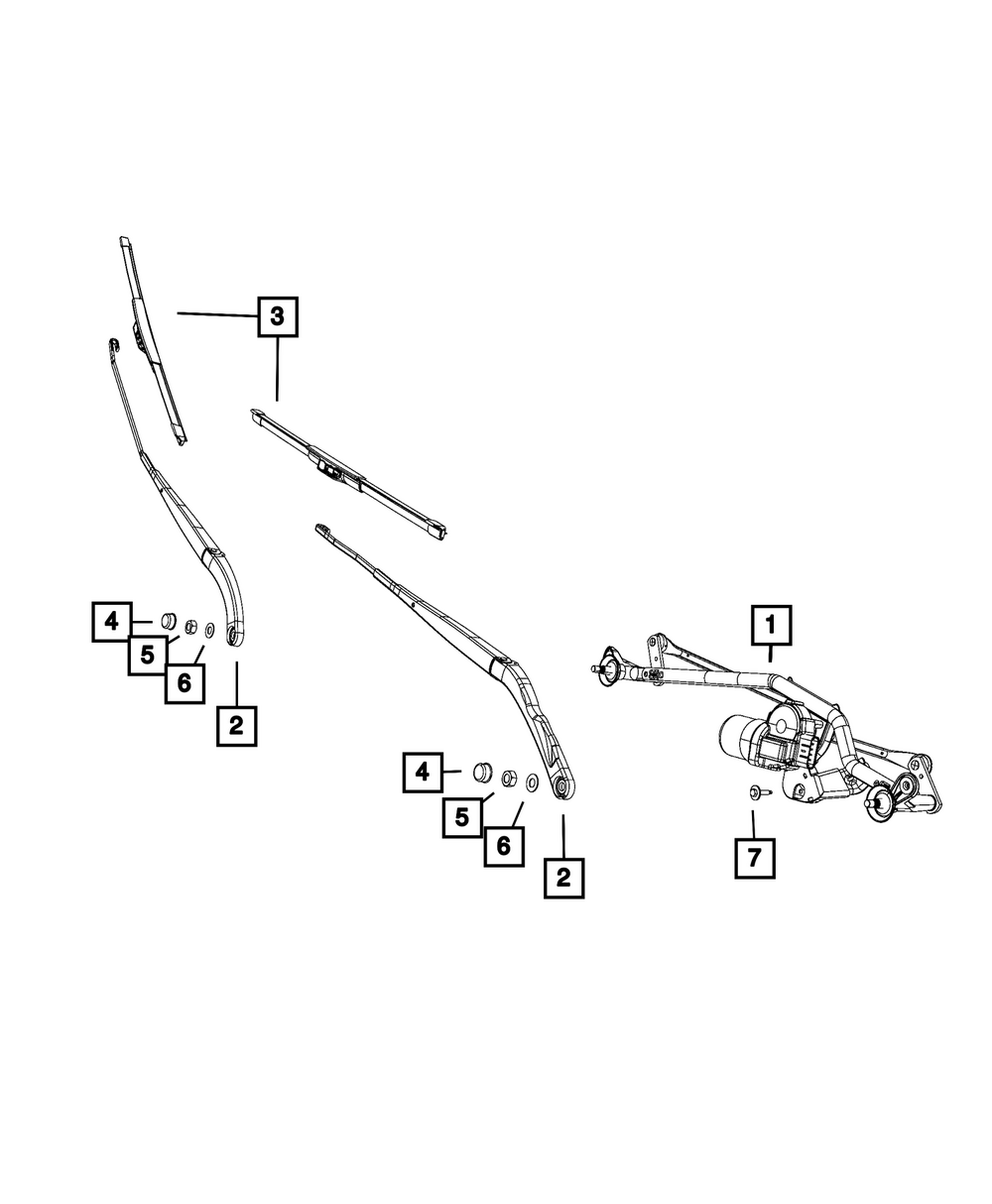 68549144AA - Windshield Wiper Motor 2014-2026 Ram | The Official Mopar ...