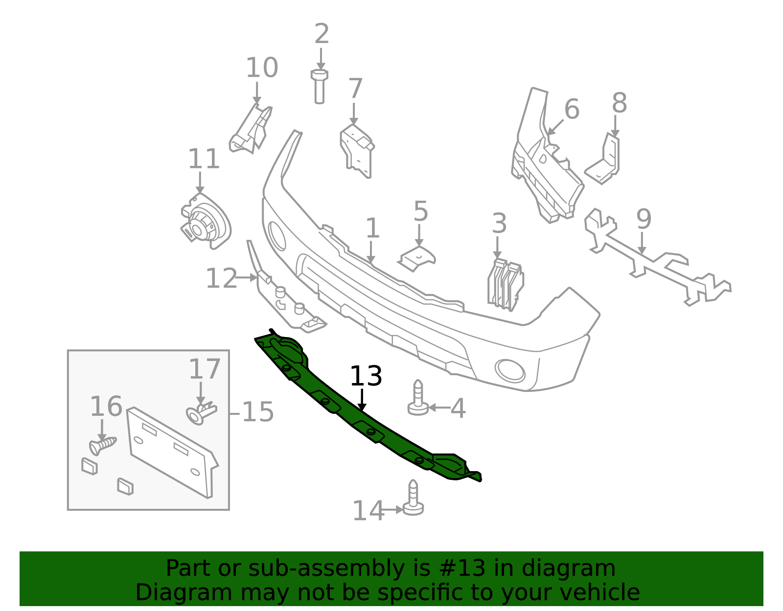 2005-2012 Nissan Frontier Spoiler 96011-EA800 | My Nissan Part