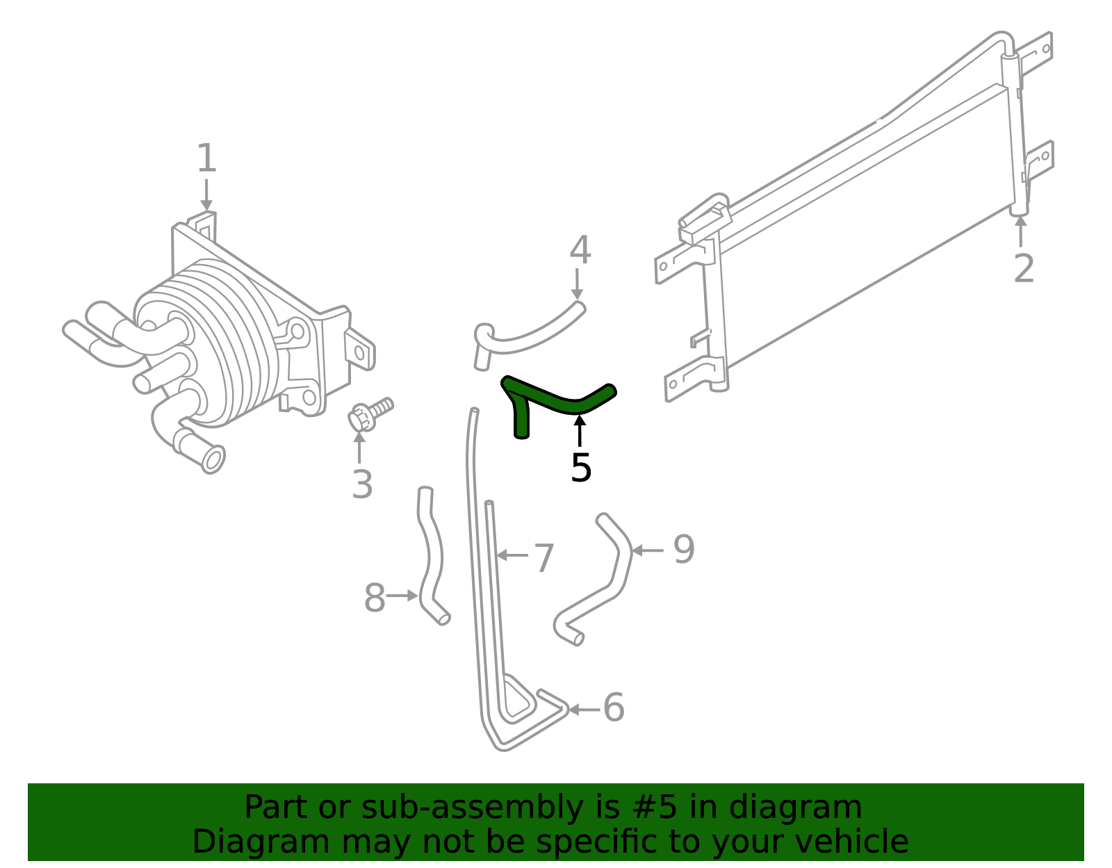 Automatic Transmission Oil Cooler Hose 21634-1LA1A | Kline Nissan