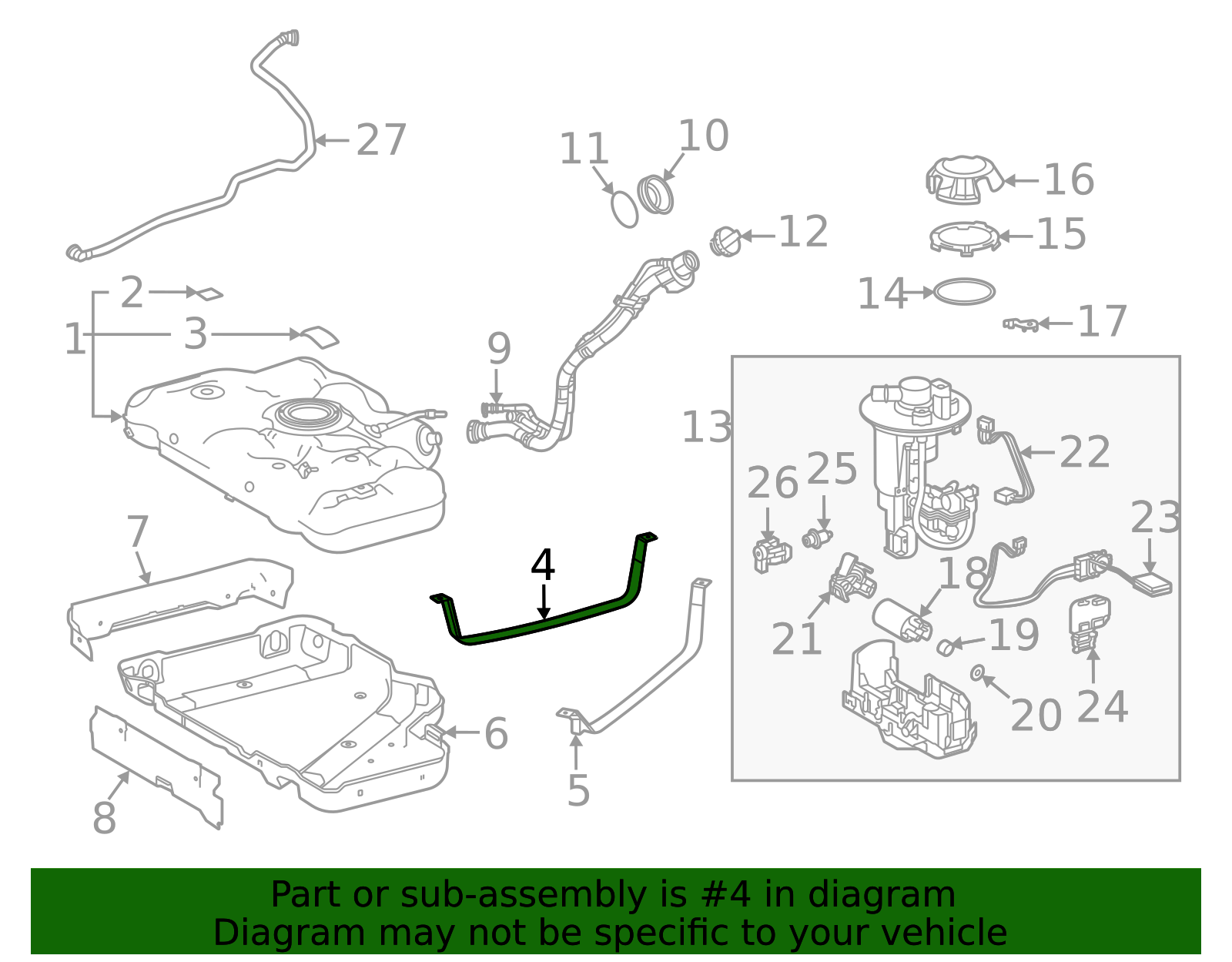 2021-2025 Toyota Sienna Tank Strap 77601-08020 | Toyota Parts Center