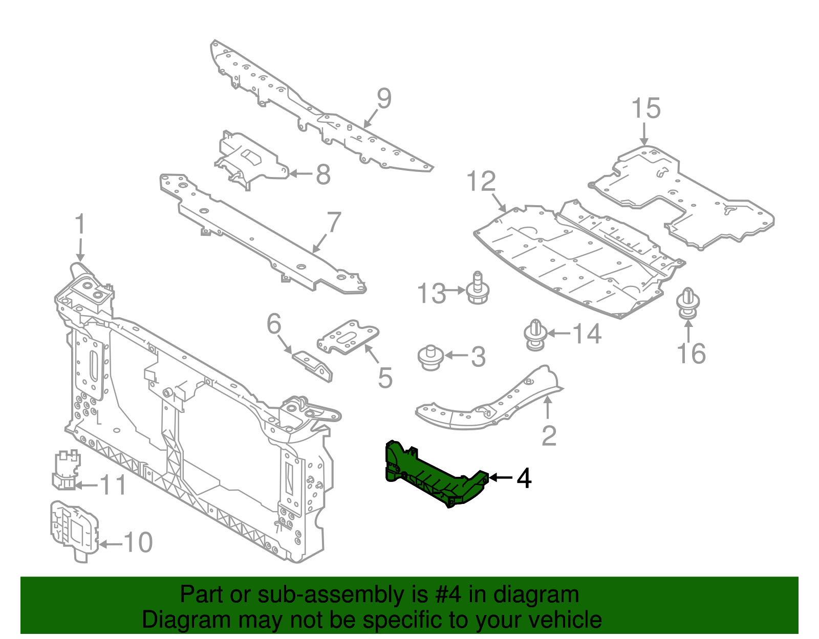 2014-2020 Infiniti Fender Mtg Bkt 62584-4GA0A | Infiniti of Orland Park