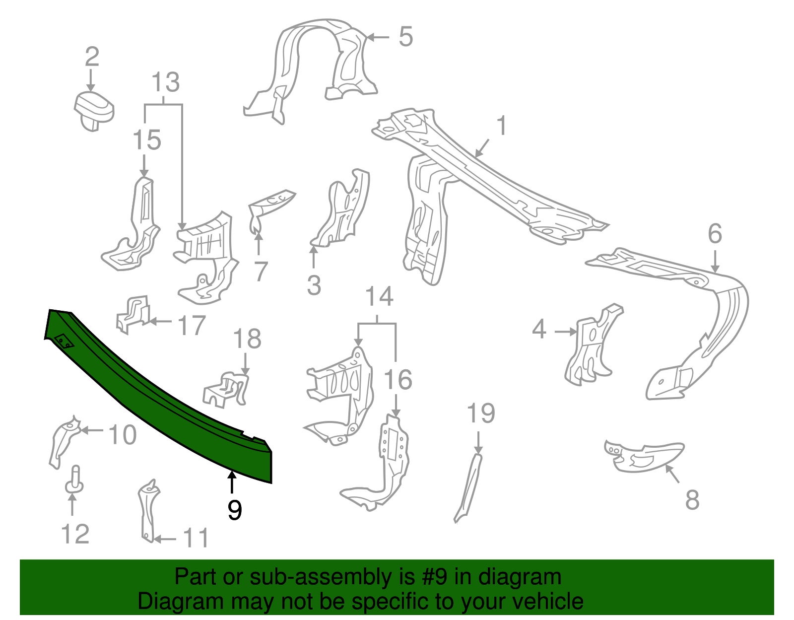 203-620-10-34 - Lower Cross-Member 2001-2007 Mercedes-Benz | Mercedes ...