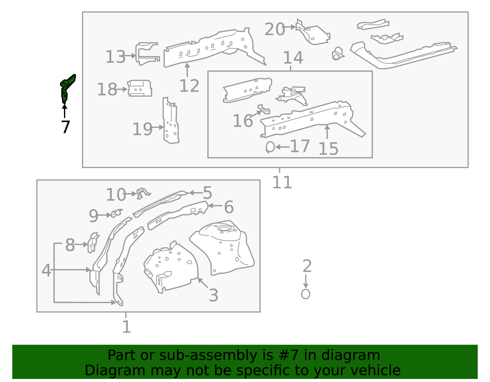 53836-02020 - Front Brace 2019-2025 Toyota | Longo Toyota Parts