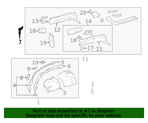 53836-02020 - Front Brace 2019-2025 Toyota | Longo Toyota Parts