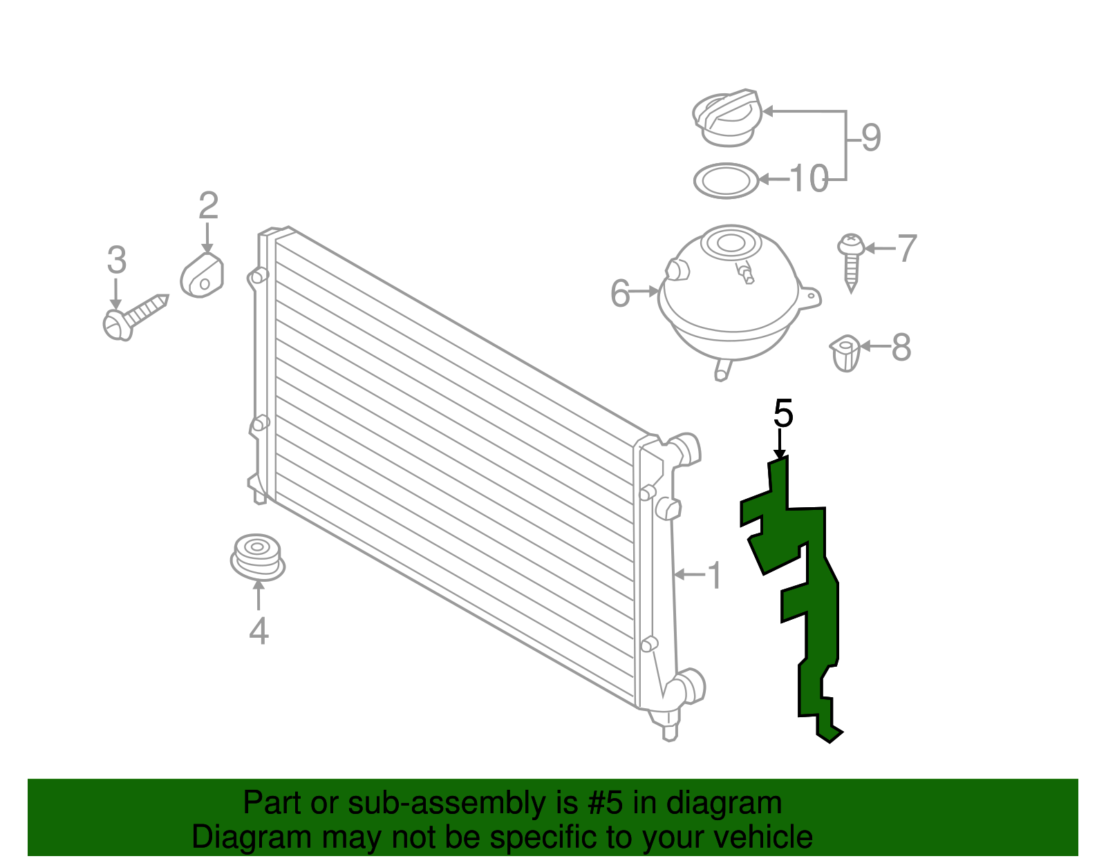 2017-2018 Volkswagen Beetle Air Baffle 5C5-121-284-F | VW Direct Auto Parts
