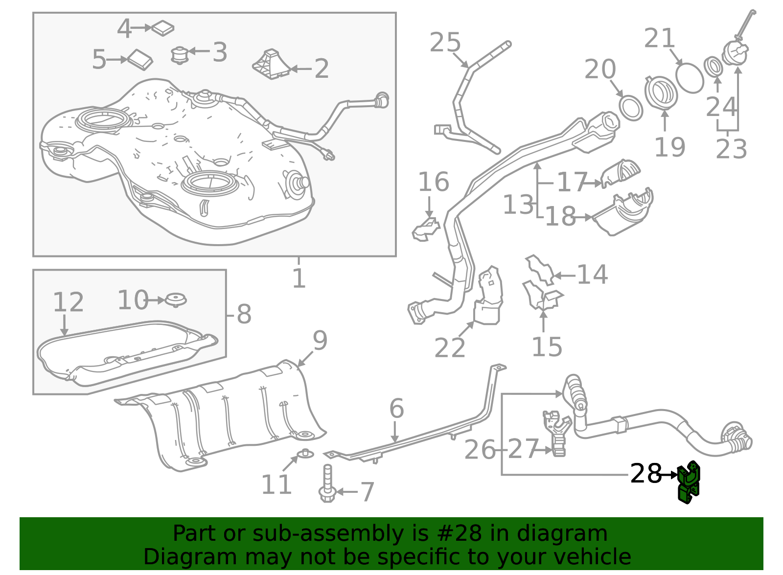 2020-2024 Toyota Camry Vapor Hose Clamp 77281-06180 | Toyota Parts Center