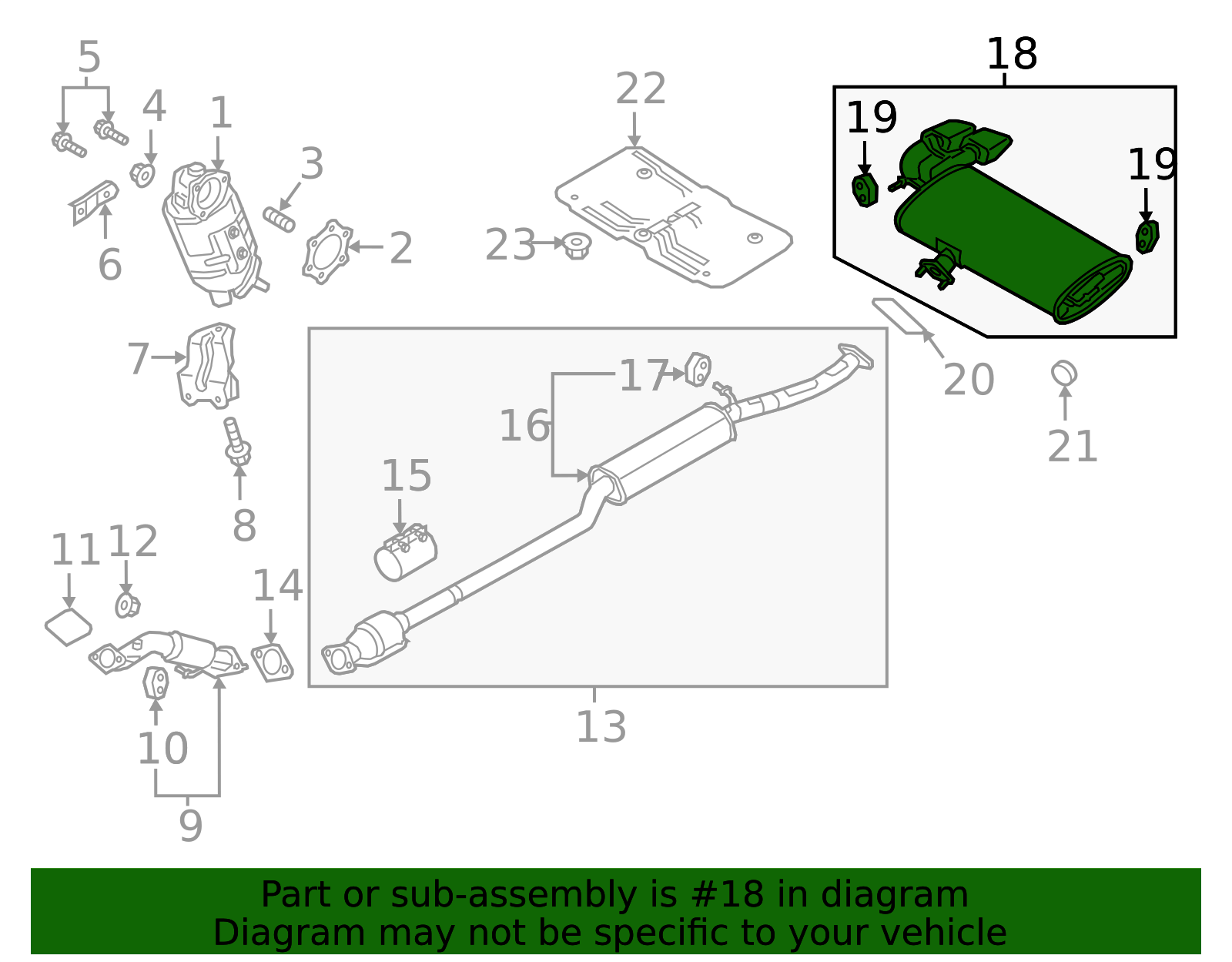 2016-2018 Hyundai Tucson Rear Muffler 28710-D3481 | OEM Parts Online