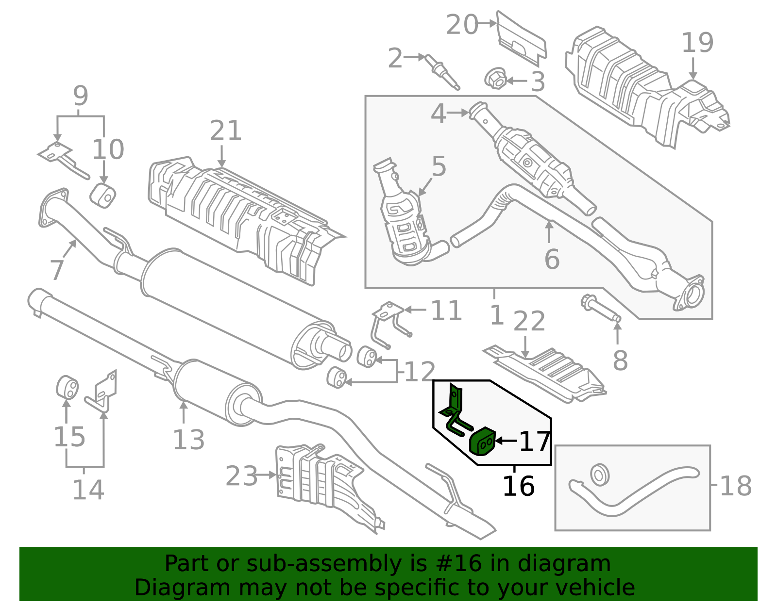 Exhaust System Hanger | CK4Z-5A262-B | Walls' Ford Parts