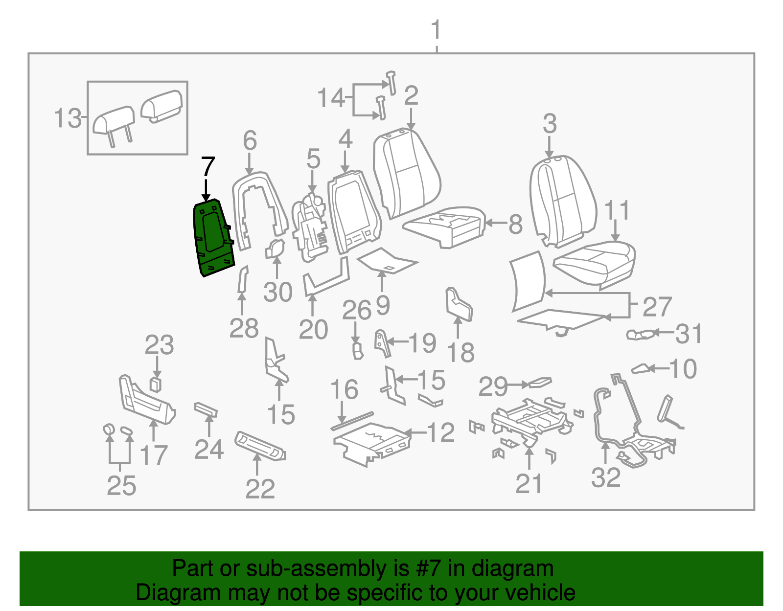 15232708 - Seat Back Panel | Partners Chevy