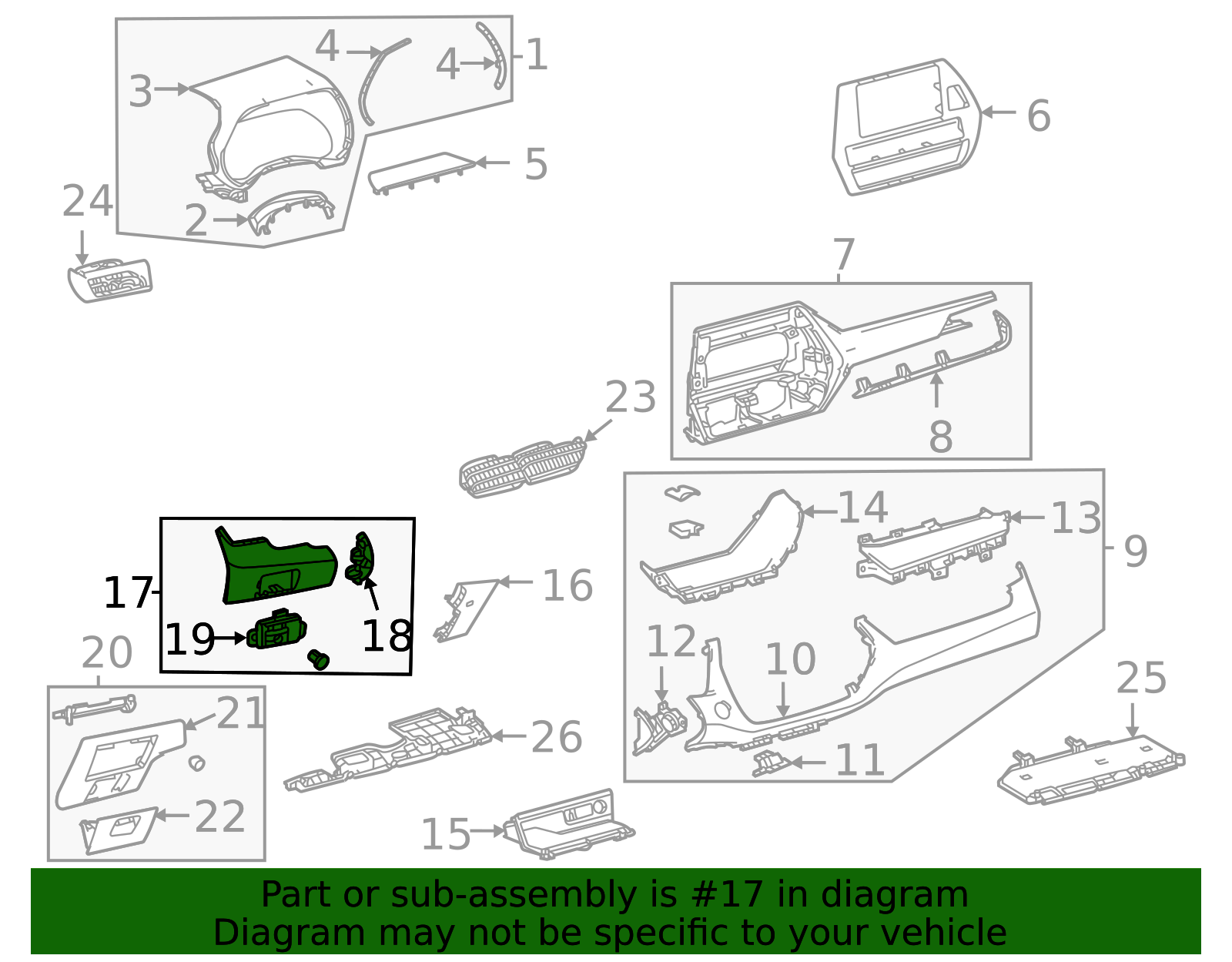 Dash Trim Panel 55044-0E070-E0 - Interior Finish, Factory Style ...