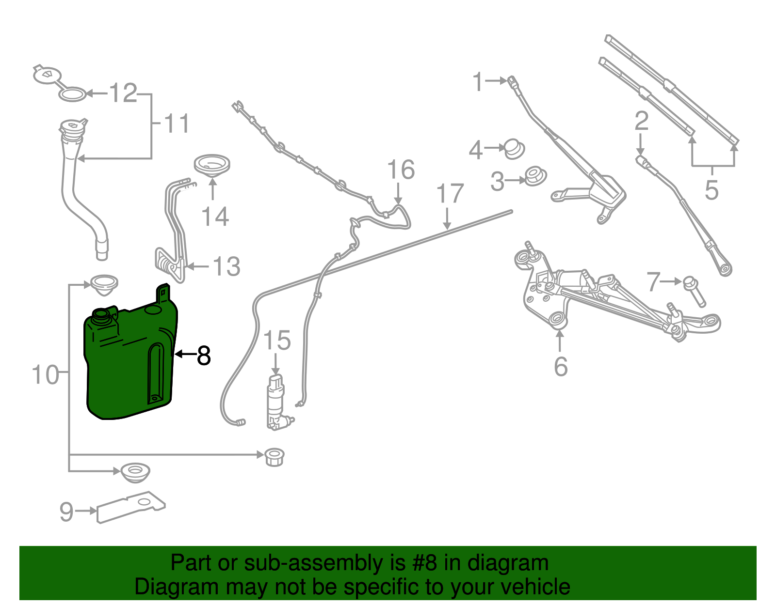 000-869-02-00 - Washer Reservoir 2016-2023 Mercedes-Benz Metris ...