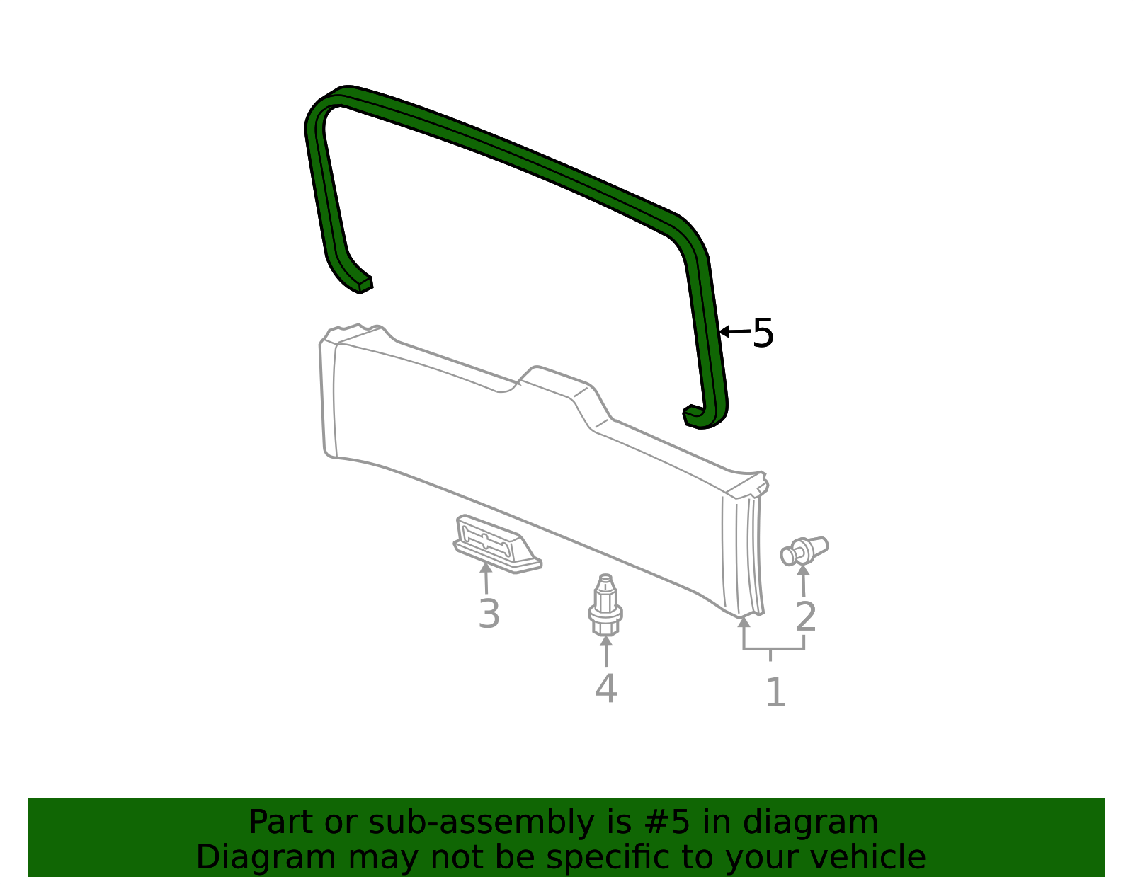 84460-SCV-A00 - Rear Glass Trim 2003-2011 Honda Element | Honda Parts ...