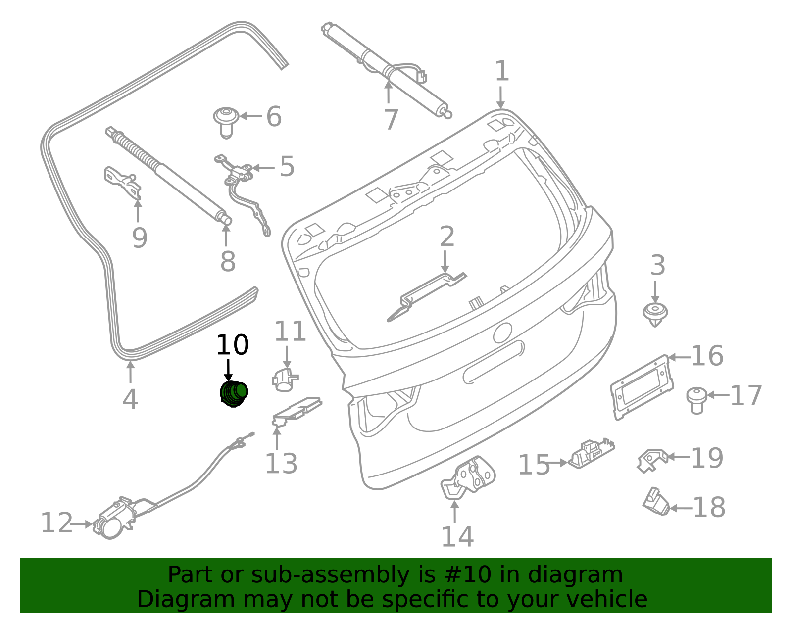 2018-2025 BMW | Lift-Gate Stop Bumper | 51-24-7-453-842 | BMW OEM Parts ...