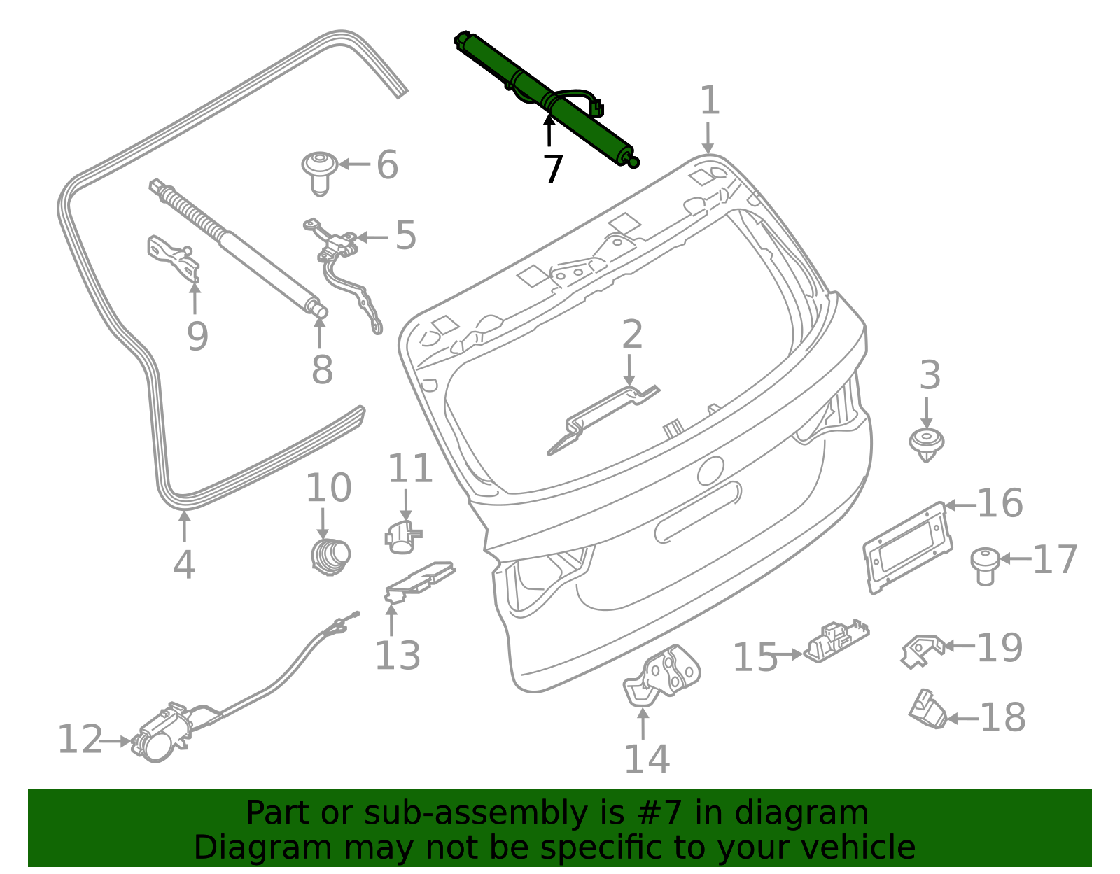 51249482795 - 2020-2024 BMW X3 Lift Cylinder (51-24-9-482-795) | BMW of ...
