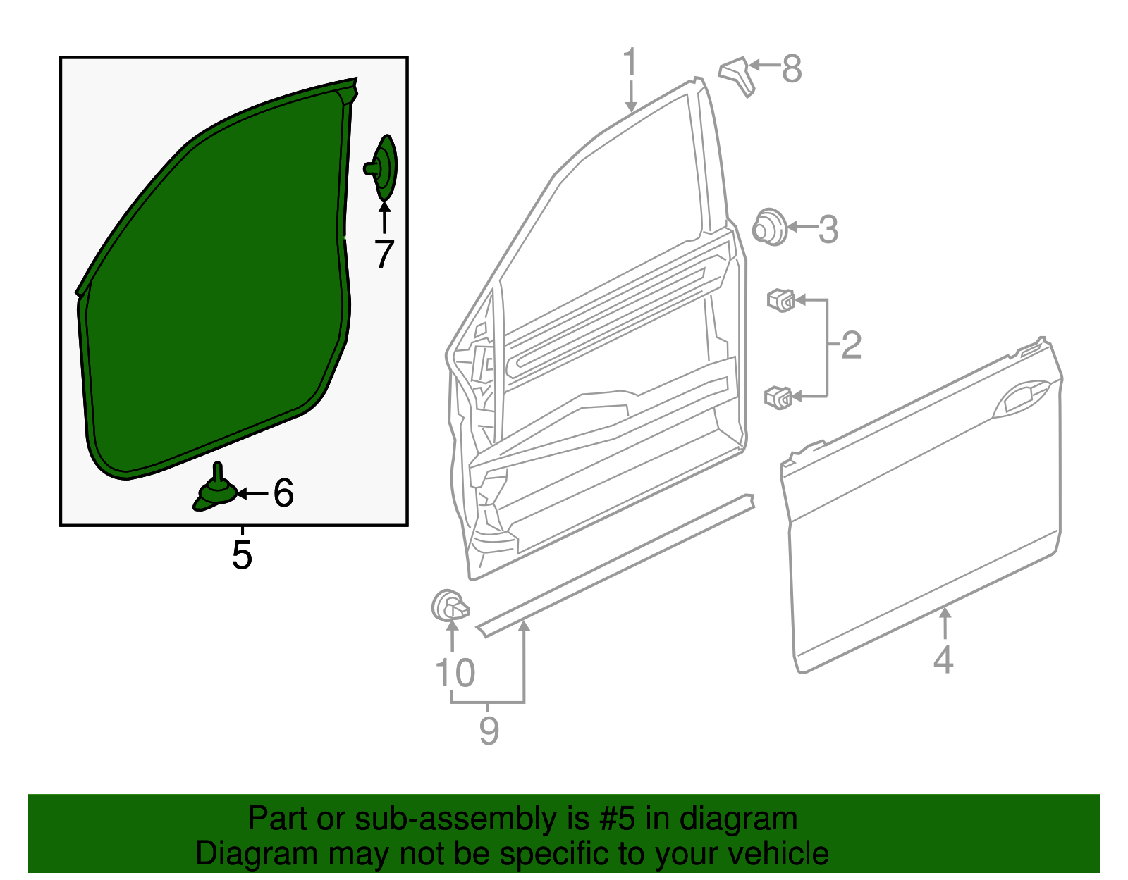2013-2017 Honda Accord Door Weather-Strip 72350-T2F-A01 | OEM Parts Online