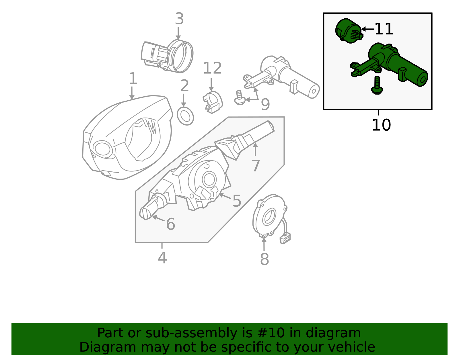 D8701-EA00A - High-Quality Ignition Lock Cylinder for 2005-2011 Nissan ...