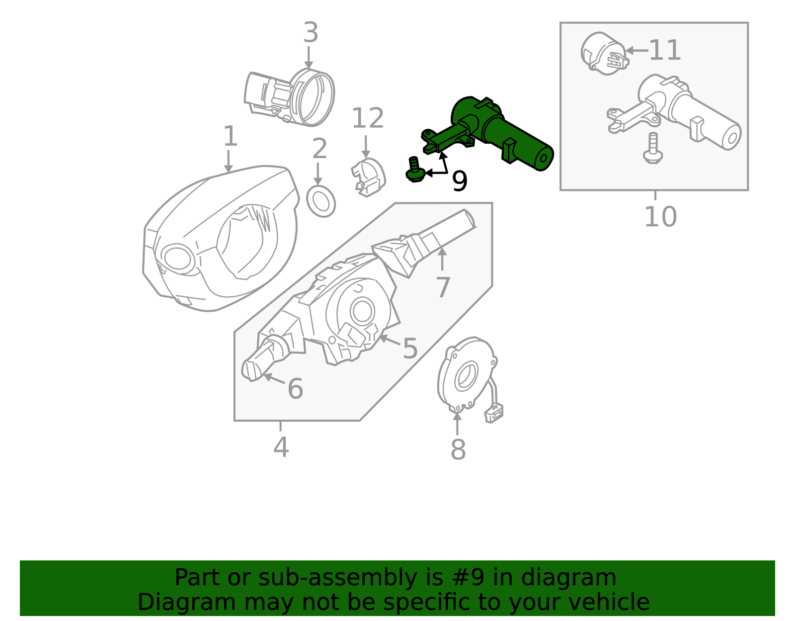 2018-2019 Nissan Frontier Steering Lock 48701-EA01A | TascaParts.com