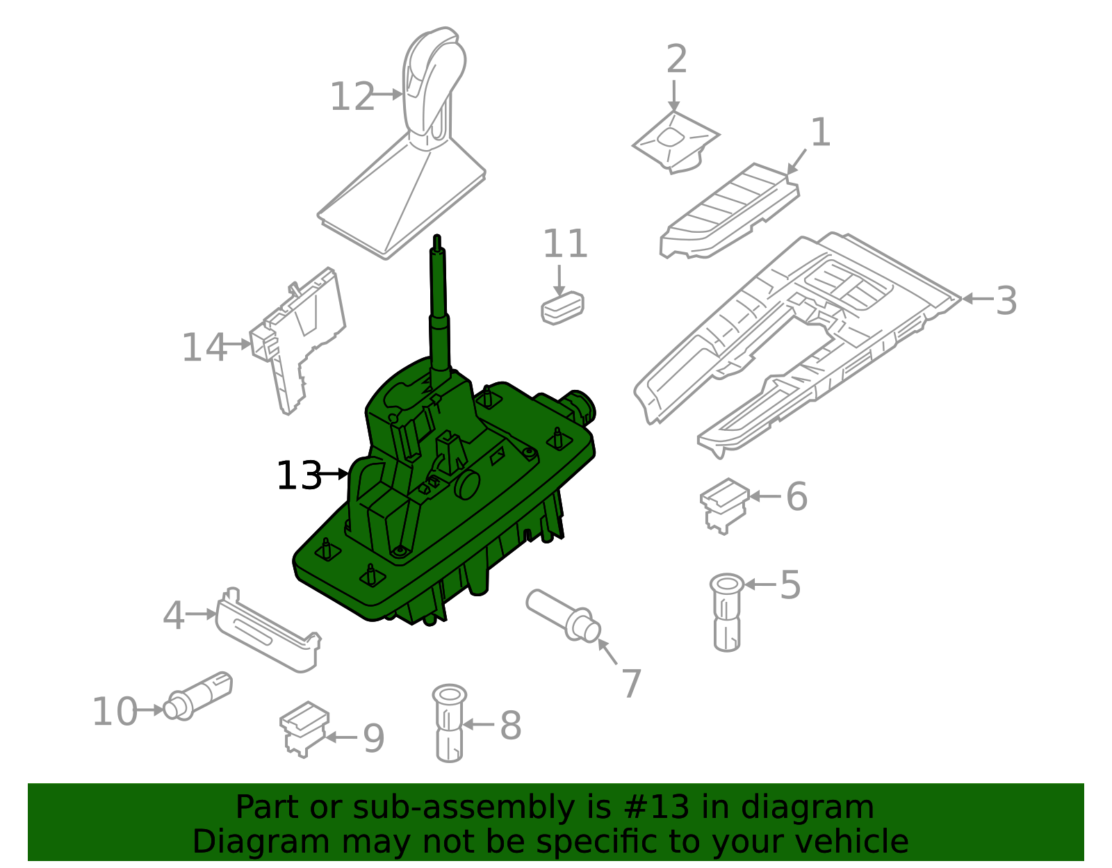 2015-2022 Porsche Macan Gear Shift Assembly 95B-713-059-B | Parts