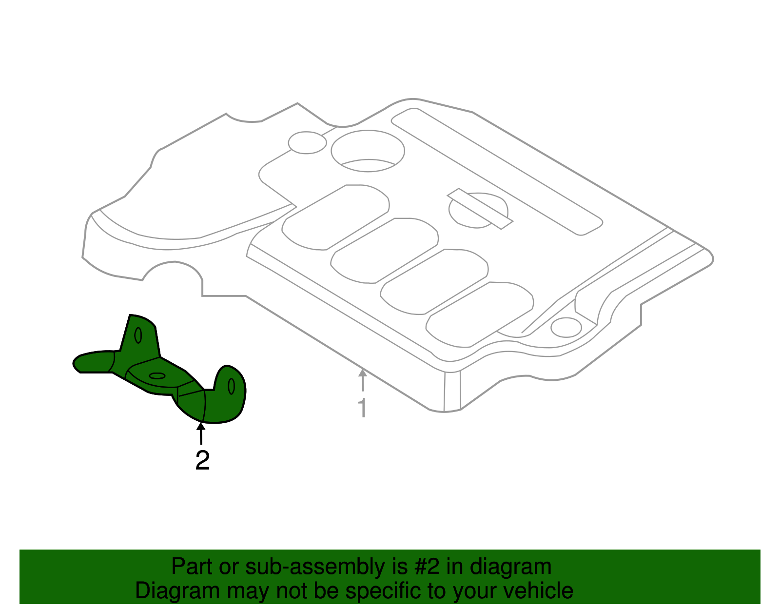 2013-2017 Nissan Altima Engine Cover Mount Bracket 14049-3TA0B | Nissan RVA