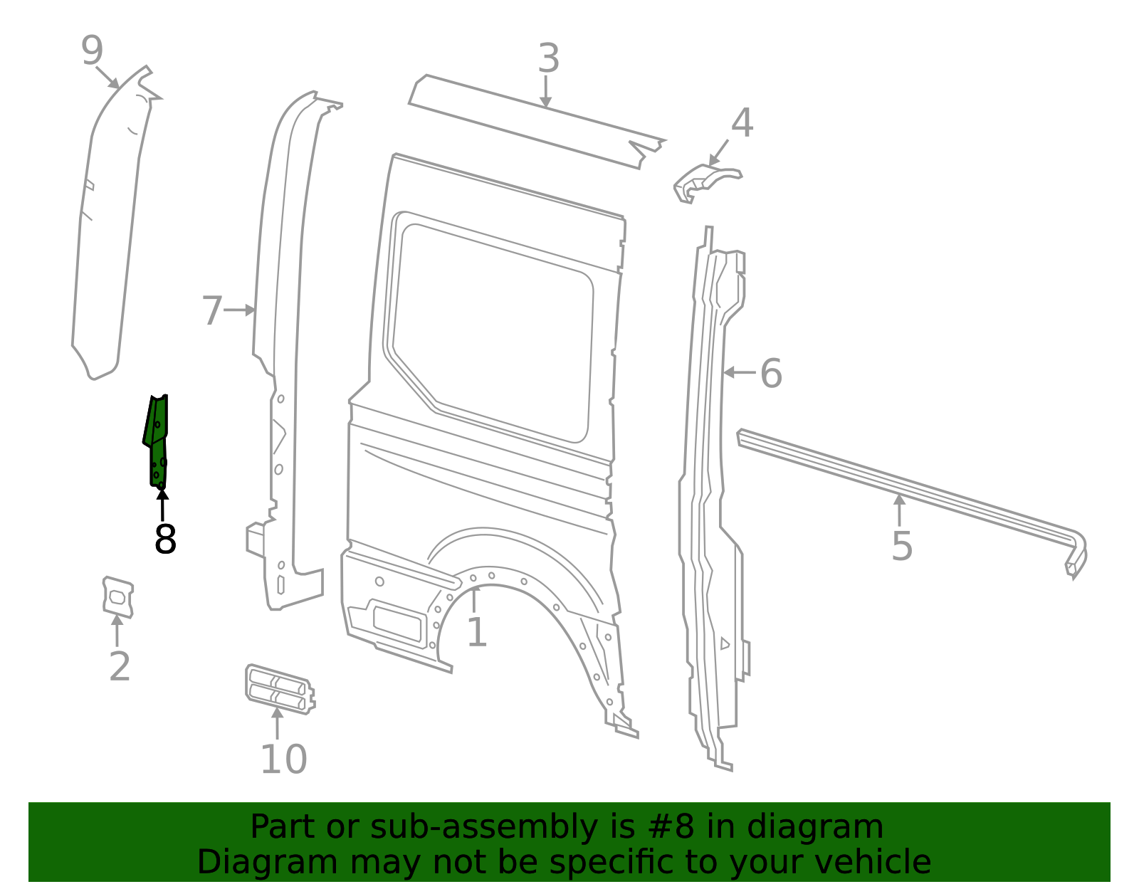 2015-2025 Ford | Body D-Pillar Reinforcement | CK4Z-6141058-B | Walls ...